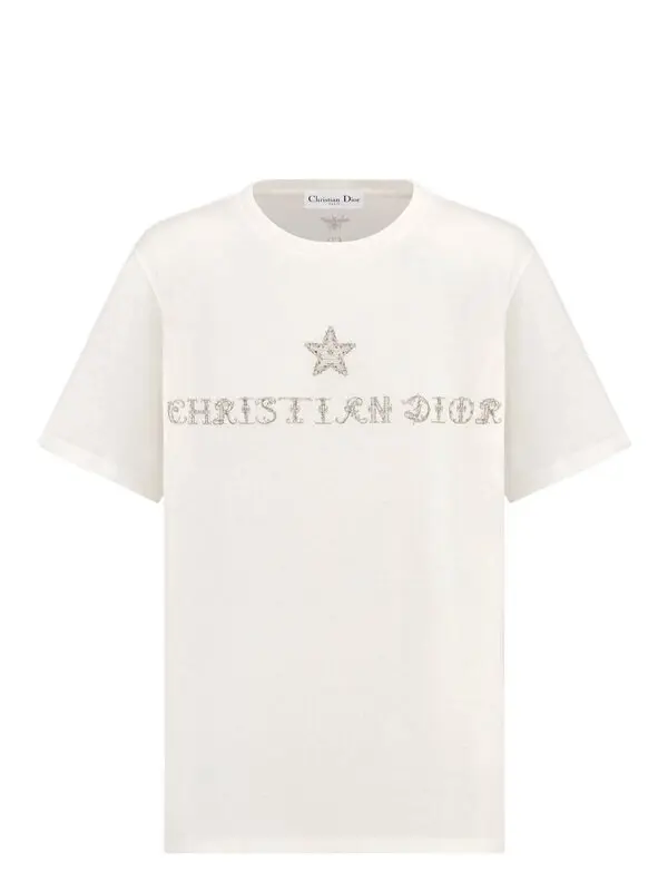 Dior Crewneck T-shirt With Star Logo - White