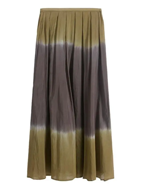 ROBERTO COLLINA Dip-dye Pleated Midi Skirt - Black
