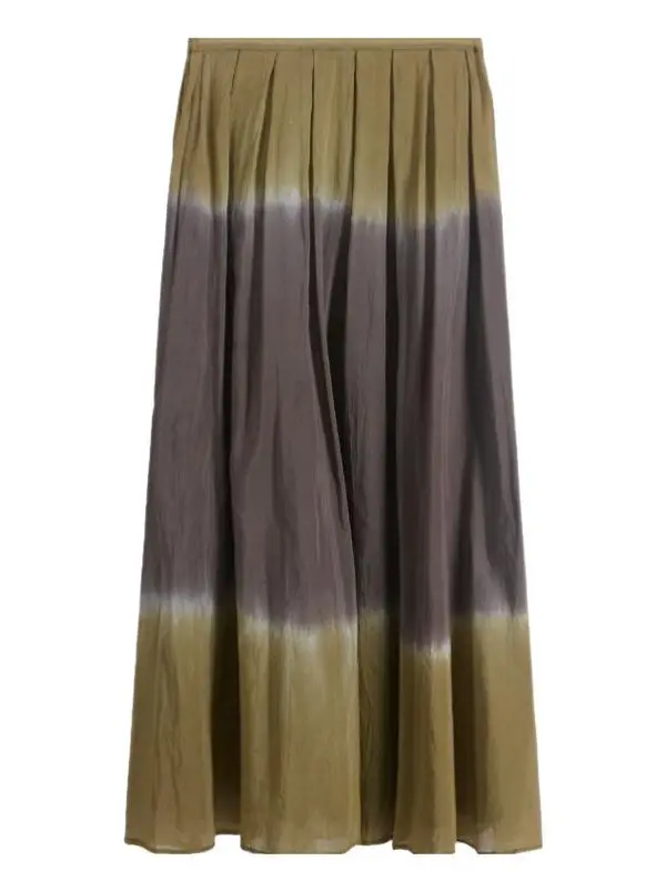 ROBERTO COLLINA Dip-dye Pleated Midi Skirt - Black