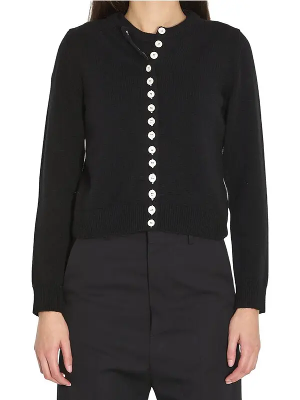 Celine Twinset Cardigan In Heritage Cashmere - Black