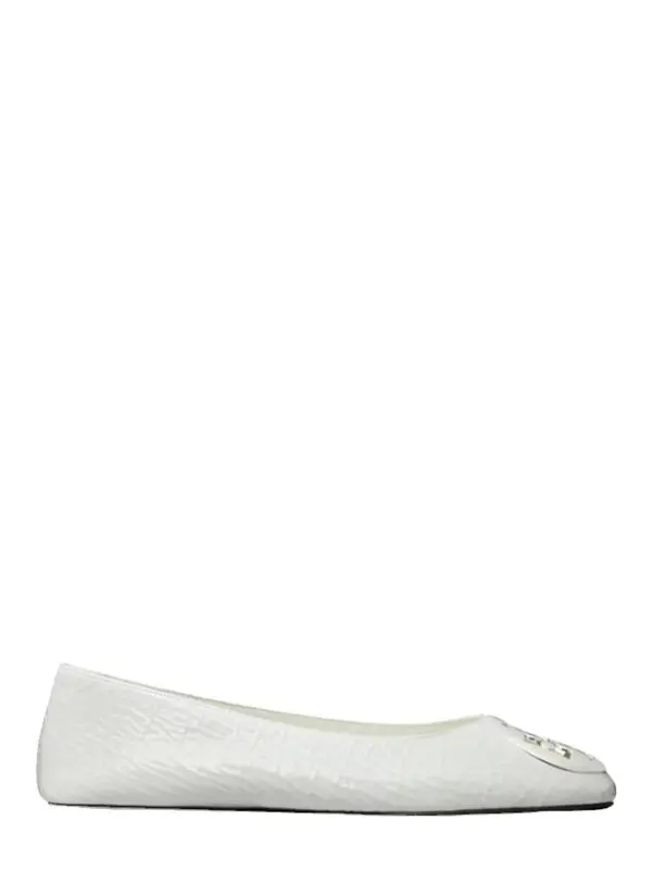 Tory Burch Reva Logo Ballet Flats - White
