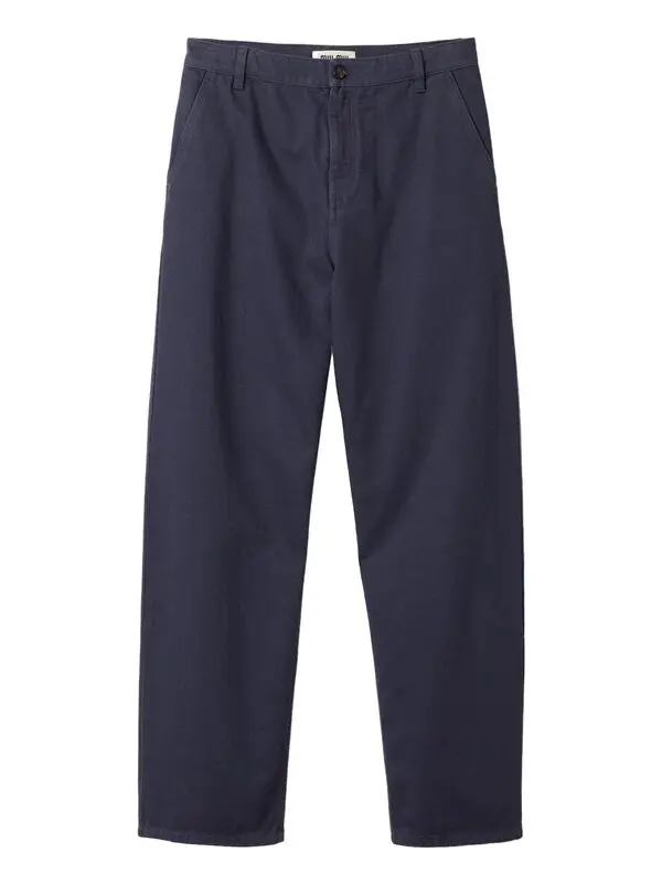 Miu Miu Logo Embroidered Tailored Pants - Red Iron