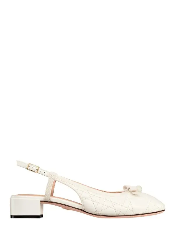 Dior Ballet Slingback Pumps - Pearl White