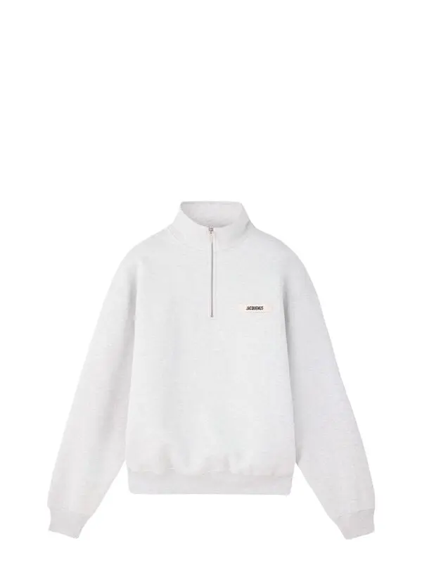 Jacquemus Logo Patch High-neck Sweatshirt - White