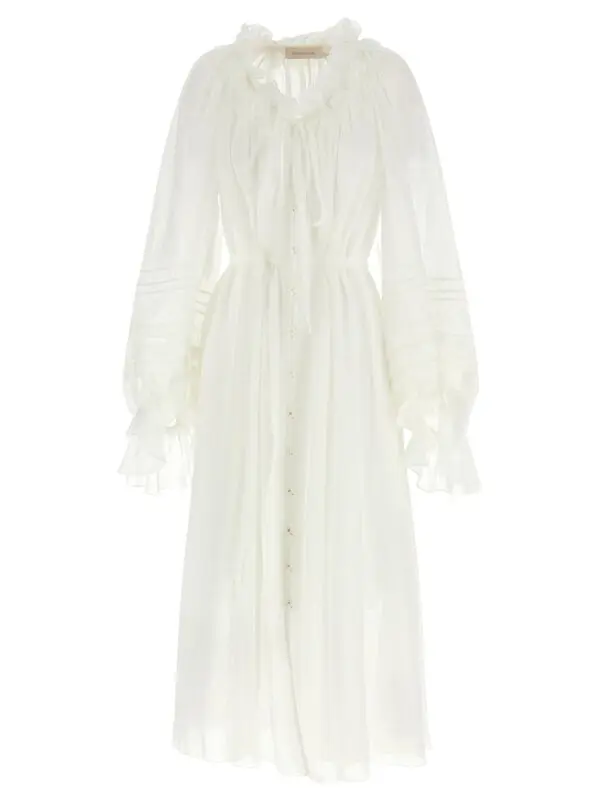 Zimmermann Rebellion Corded Billow Dress - White