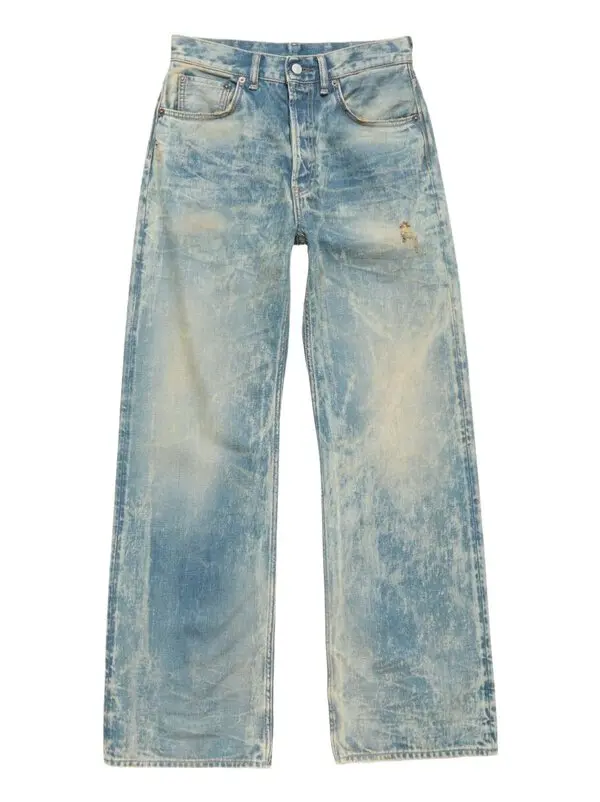 Acne Studios Patch Denim Wide-leg Jeans - Blue