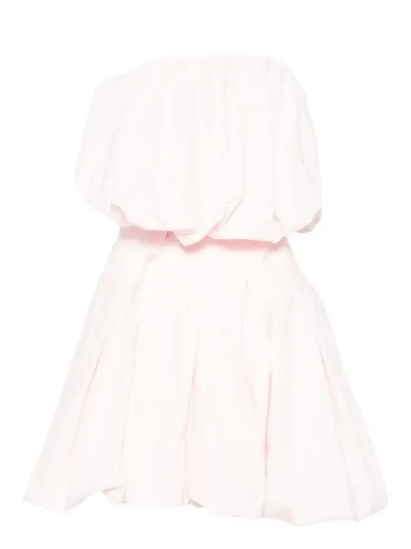 Magda Butrym Strapless Gathered Dress With Bubble Hem - Pink