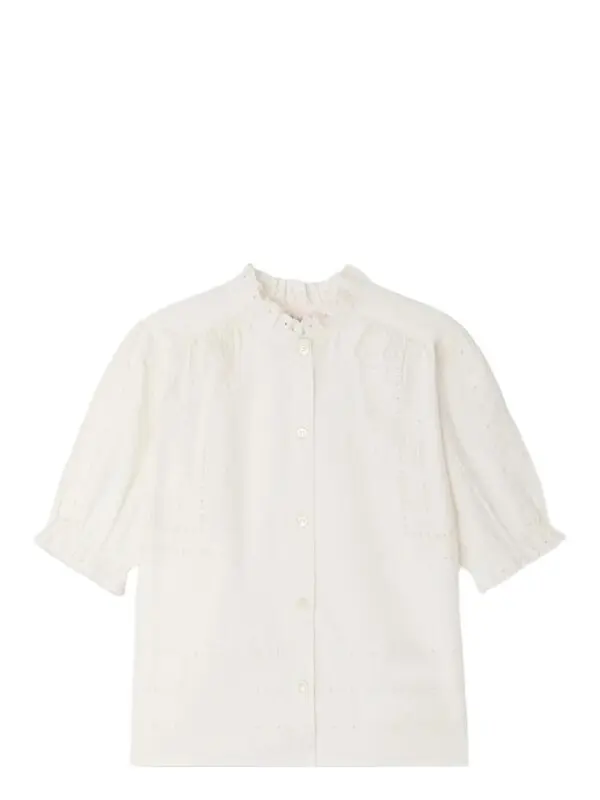 Bonpoint Letitia Broderie Anglaise Blouse - White
