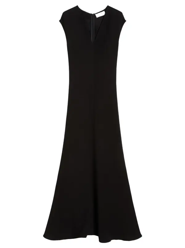 Sportmax V-neck Sleeveless Maxi Dress - Black