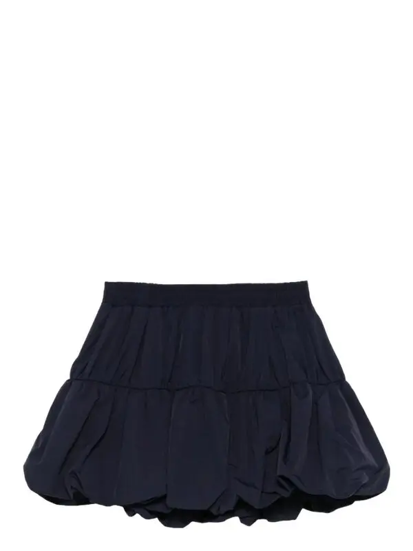 Sea Mirian Bubble-hem Ruffled Mini Skirt - Black