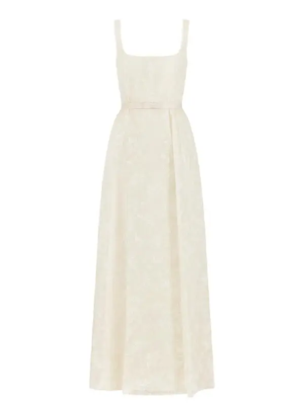 Dior Long Belted Dress - Off White