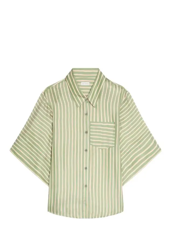 Dries Van Noten Striped Short-sleeve Shirt - Nude