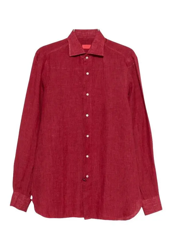 Isaia Long-sleeved Shirt - Red
