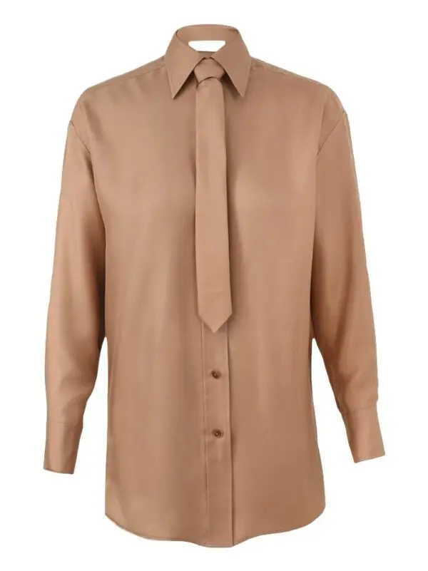 Zimmermann Relaxed Tie Shirt - Biscuit