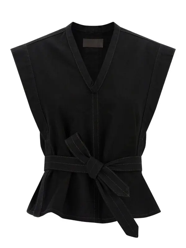 LEMAIRE Belted Chasuble Vest - Black