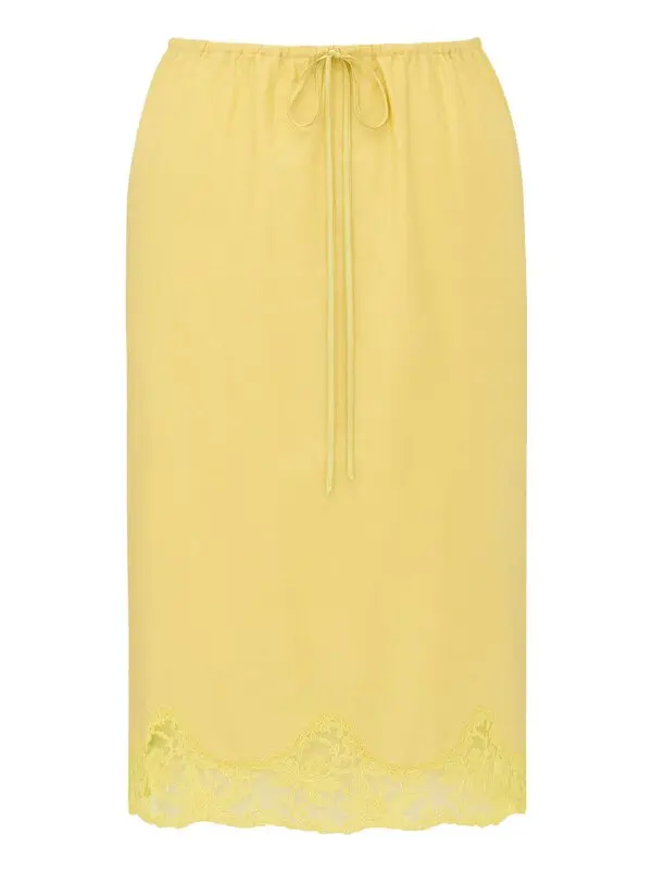 Saint Laurent Laced Half-slip Skirt - Jaune