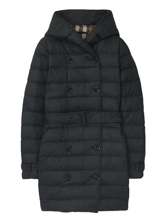 Burberry Short Hooded Puffer Coat - Black
