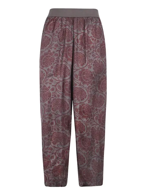 UMA WANG Palmer Patterned Trousers - Grey Red