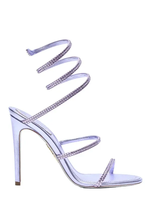 Rene Caovilla Embellished Heeled Sandals - Blue