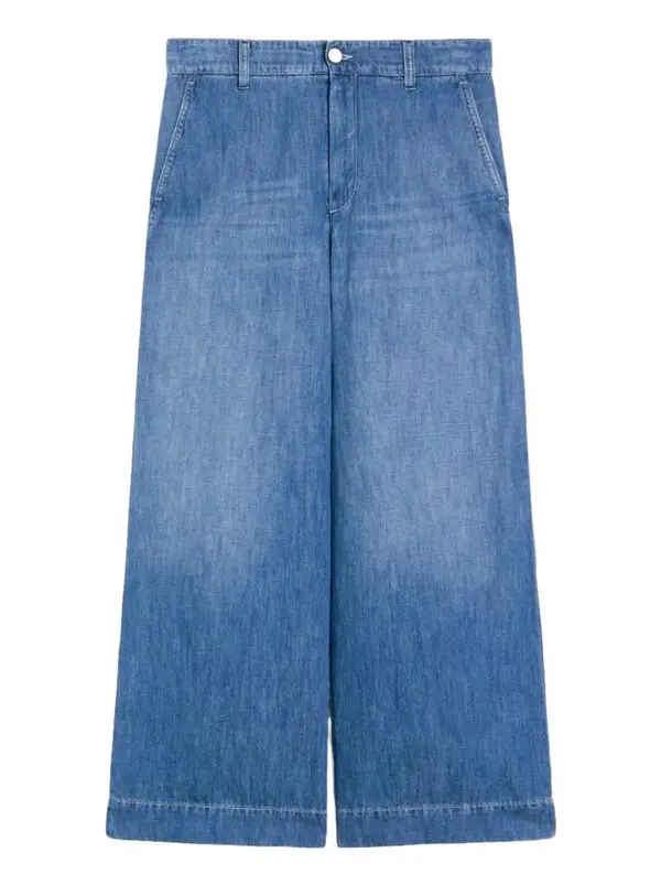 Max Mara Wide Leg Jeans - Navy Blue