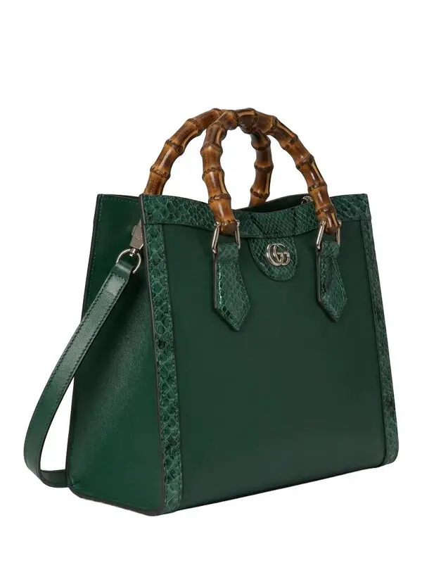 Gucci Diana Medium Tote Bag With Bamboo Handle - Green