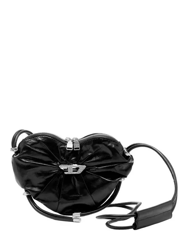 DIESEL® Scrunch Heart Shoulder Bag - Black