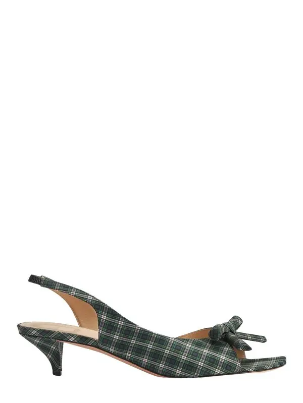 Dior Slingback Heeled Sandals With Bow Detailing - Black