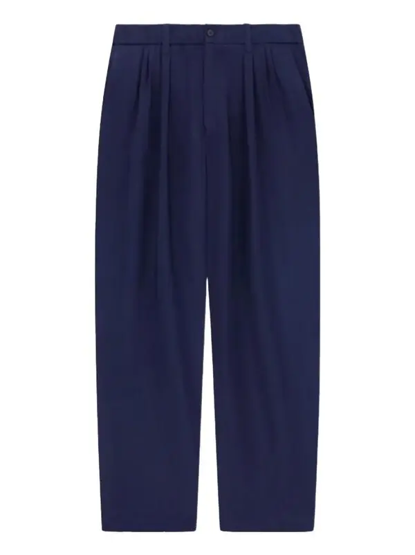 Giorgio Armani Elastic Pleated Trousers - Blue