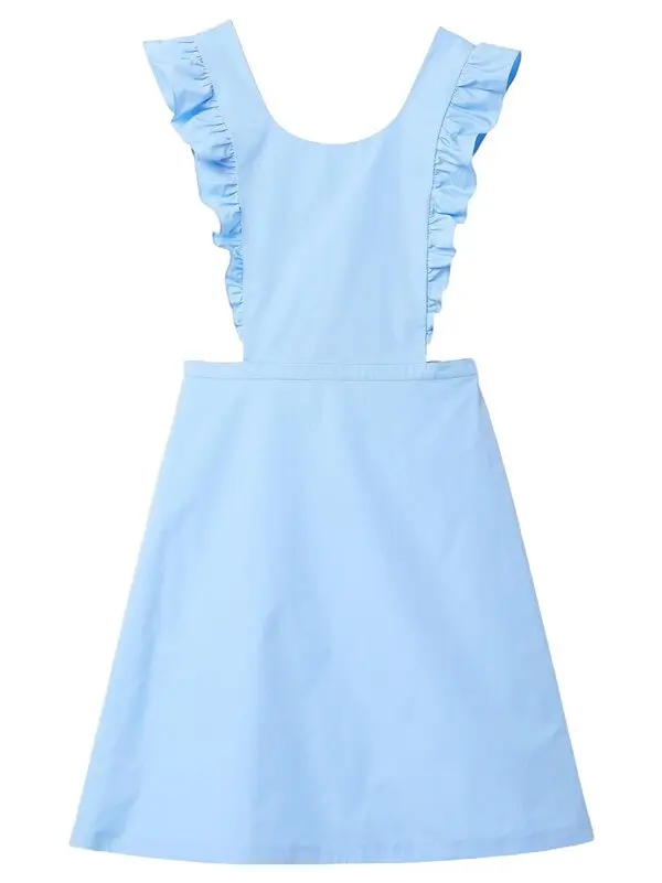 Miu Miu Sleeveless Ruffled Midi Dress - Light Blue