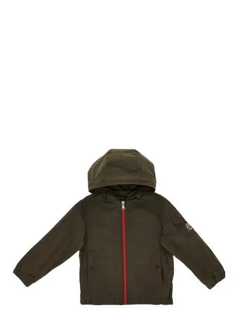 Moncler Logo Patch Hooded Zip-up Jacket - Green