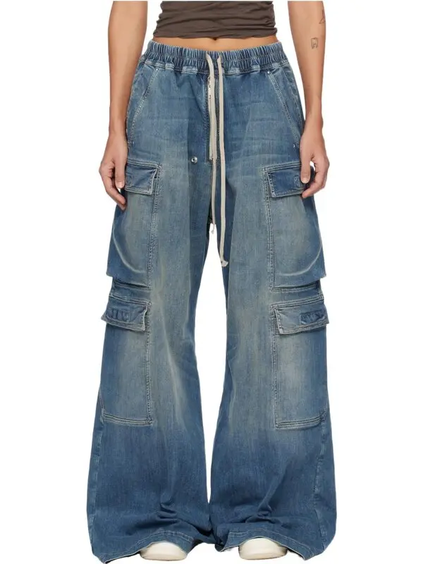 Rick Owens Belt Loop Jeans - Washed Indigo