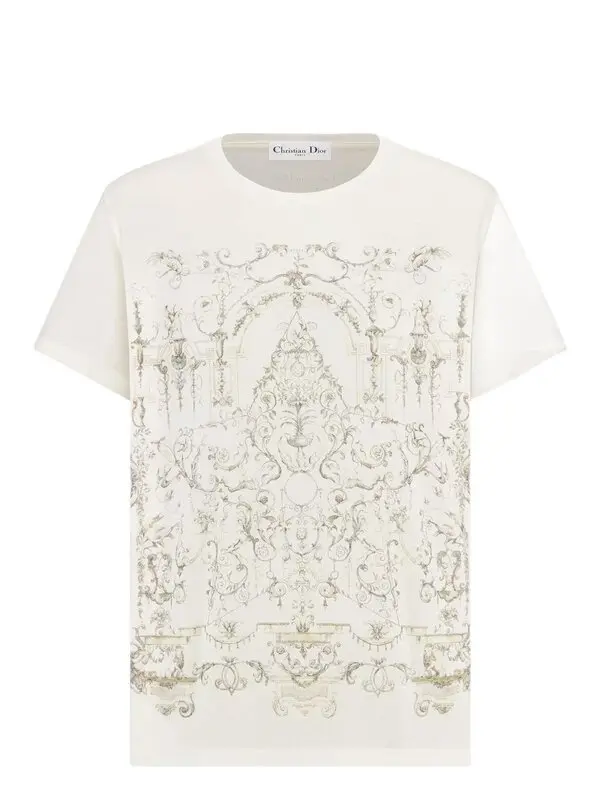 Dior Cotton Jersey T-shirt With Paris Logo - White
