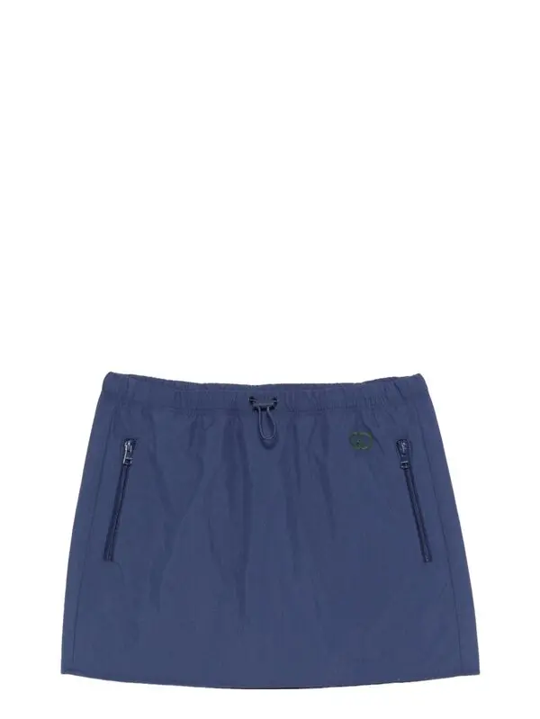 Gucci Drawstring Zip Skirt - Blue