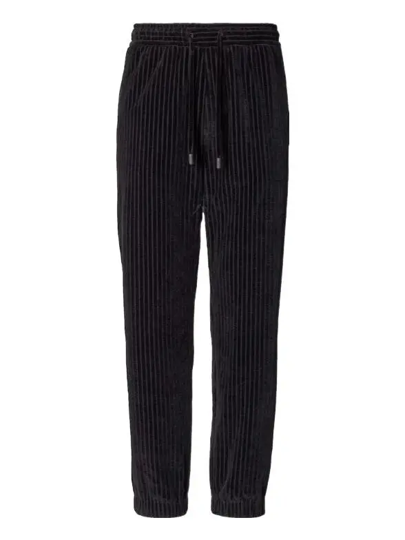 Fendi Velvet Striped Joggers - Black