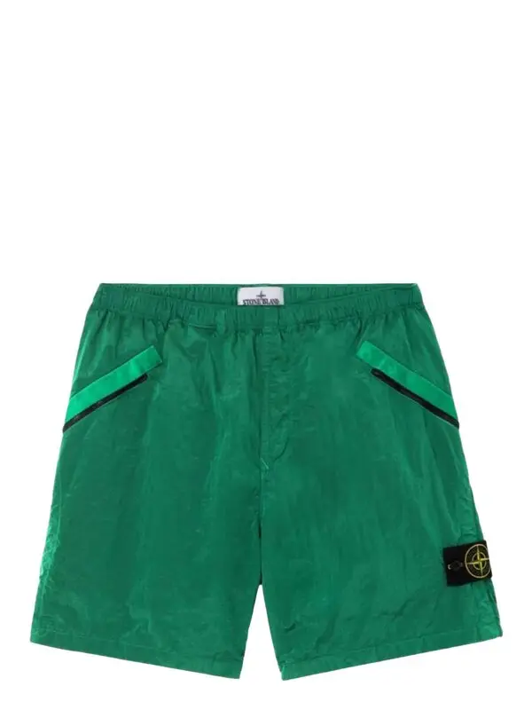 Stone Island Logo Patch Bermuda Shorts - Malachite
