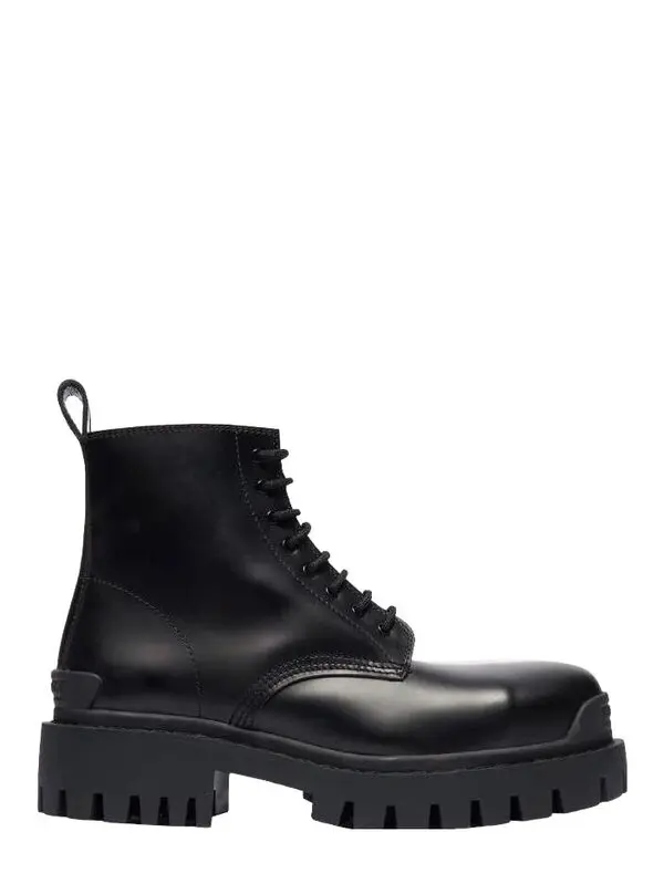 Balenciaga Strike Lace-up Boots - Black