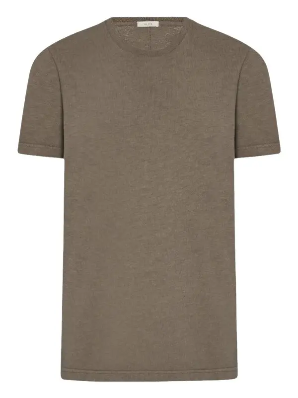 THE ROW Crew Neck Short Sleeve T-shirt - Light Brown