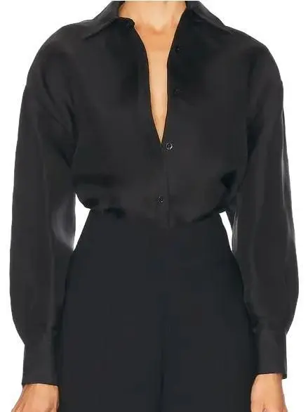 Carolina Herrera Silk Shirt - Black
