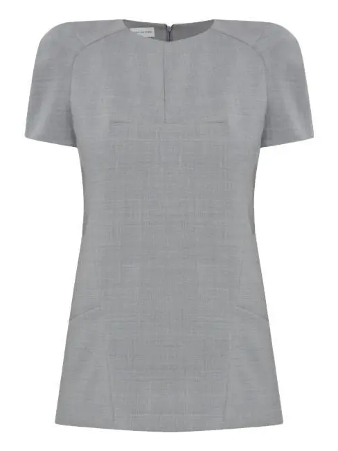 Dries Van Noten Short-sleeved Round Neck Top - Gray