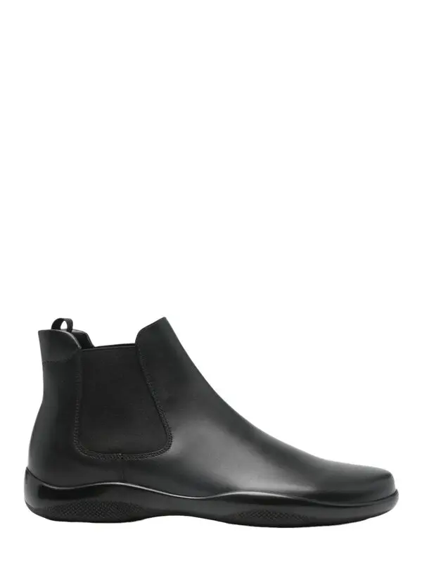 Prada Chelsea Boots With Pull Tab - Black