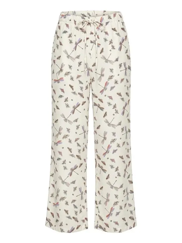 Gucci Printed Wide-leg Trousers - White