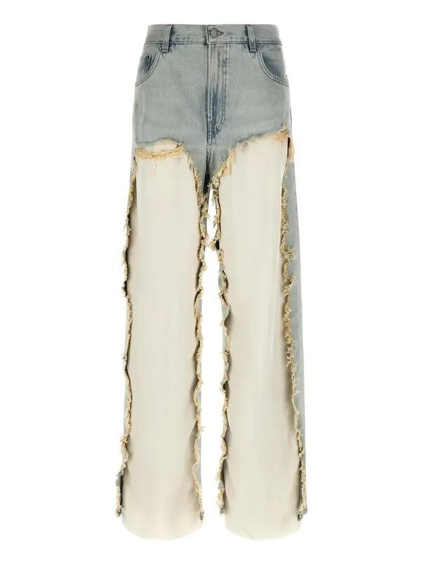 HAIKURE Bonnie Frayed Wide-leg Jeans - White