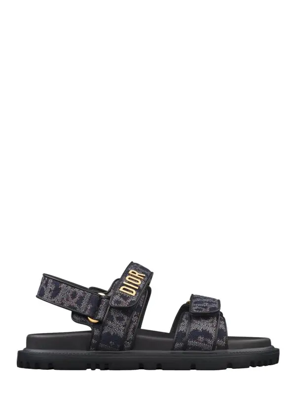 Dior Act Sandal - Blue And Tobacco Brown