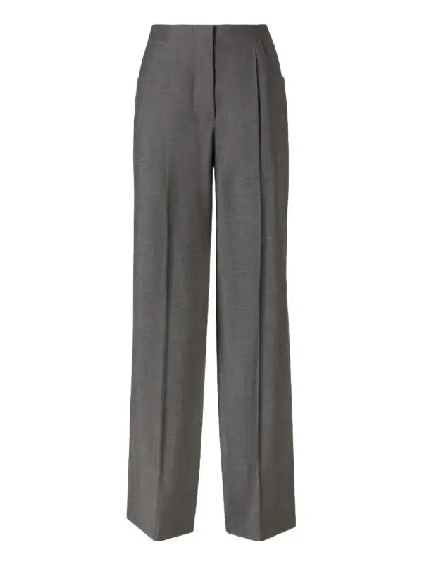Fendi Wide-leg Pleated Trousers - Grey