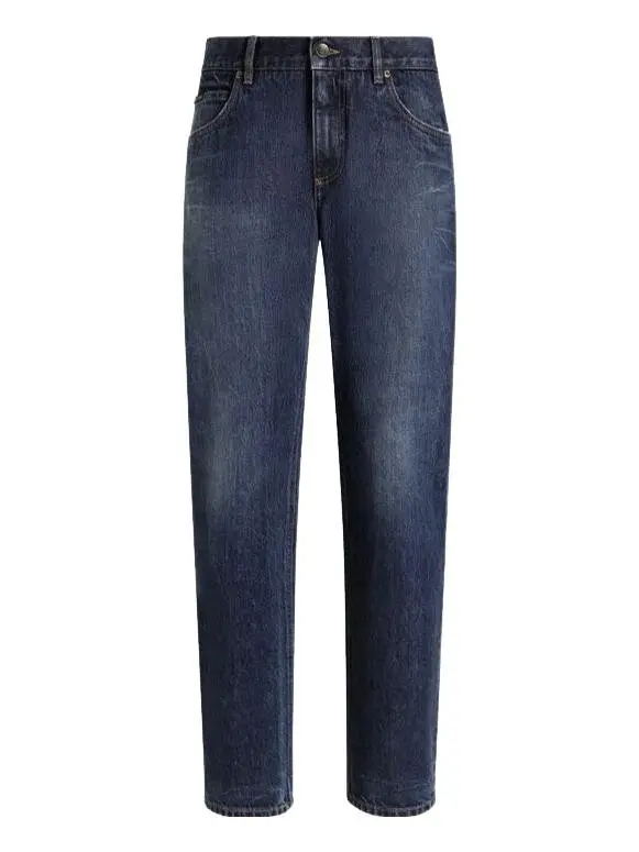 Dolce & Gabbana Straight Leg Jeans - Black