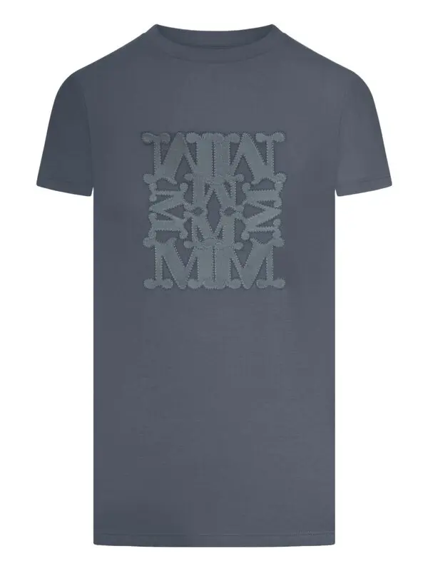 Max Mara Cotton T-shirt With Pattern - Gray