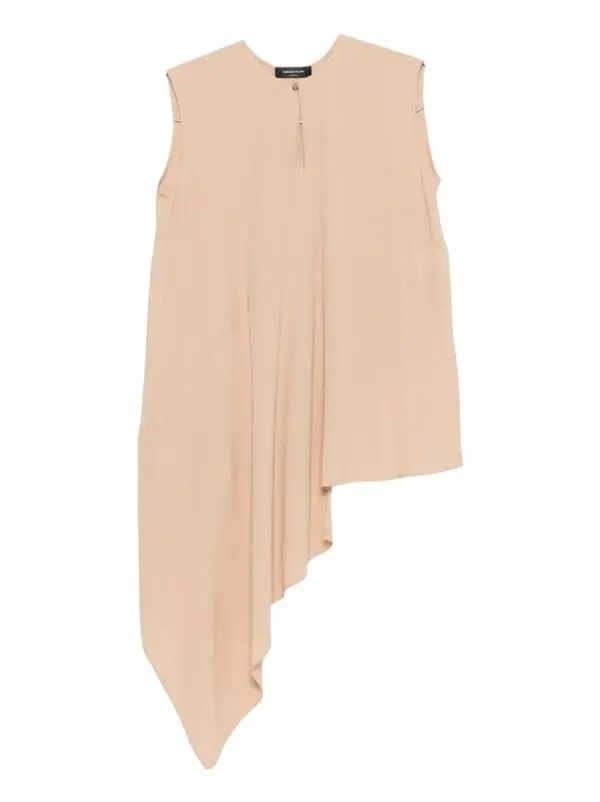 Fabiana Filippi Sleeveless Asymmetrical Top - Nude