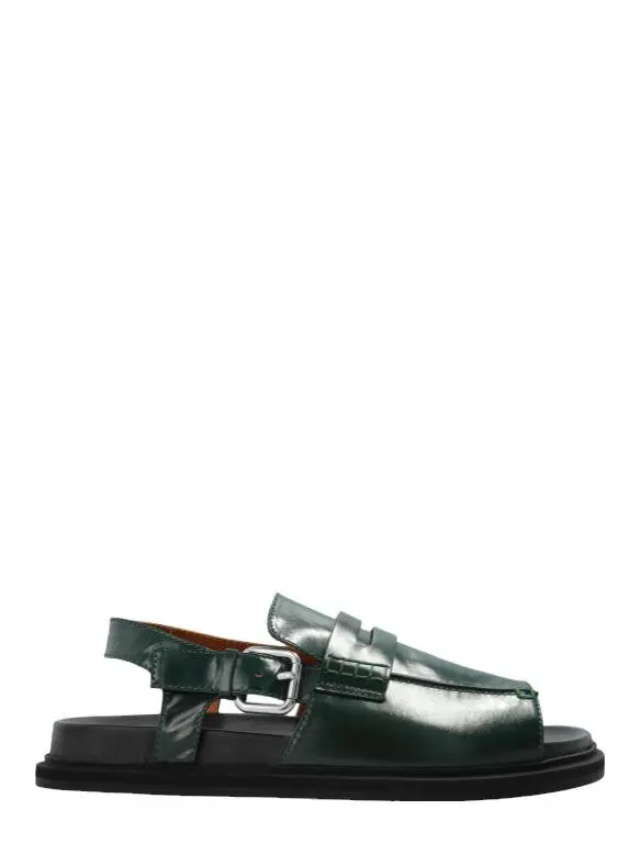 Marni Buckled Fisherman Sandals - Black