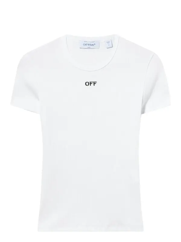 Off-White Off Stamp Rib Basic T-shirt - White