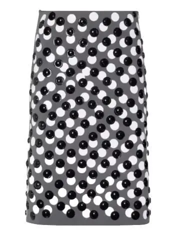 Fendi Studded Zip Midi Skirt - Black